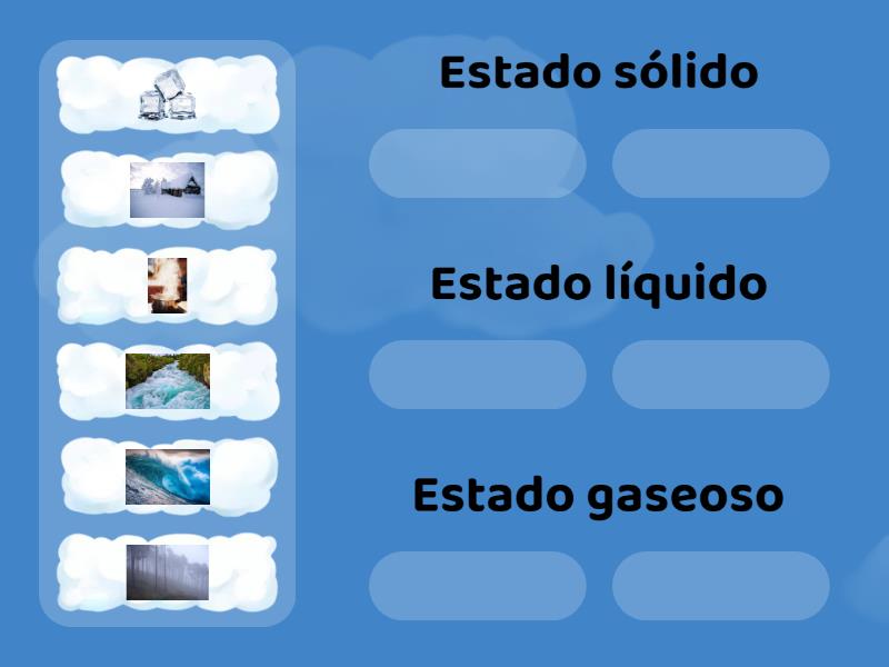 Estados de la materia - Ordenar por grupo