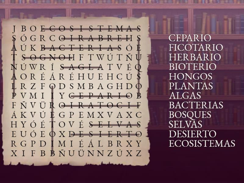 BIODIVERSIDAD - Sopa de letras