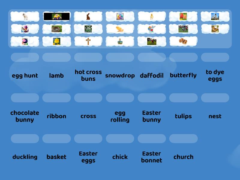 Easter Vocabulary - Match up