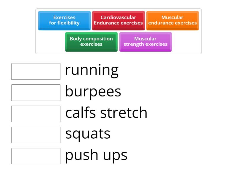 Body parts exercises - Match up