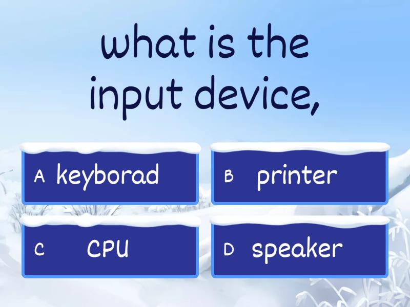 input devices - Quiz