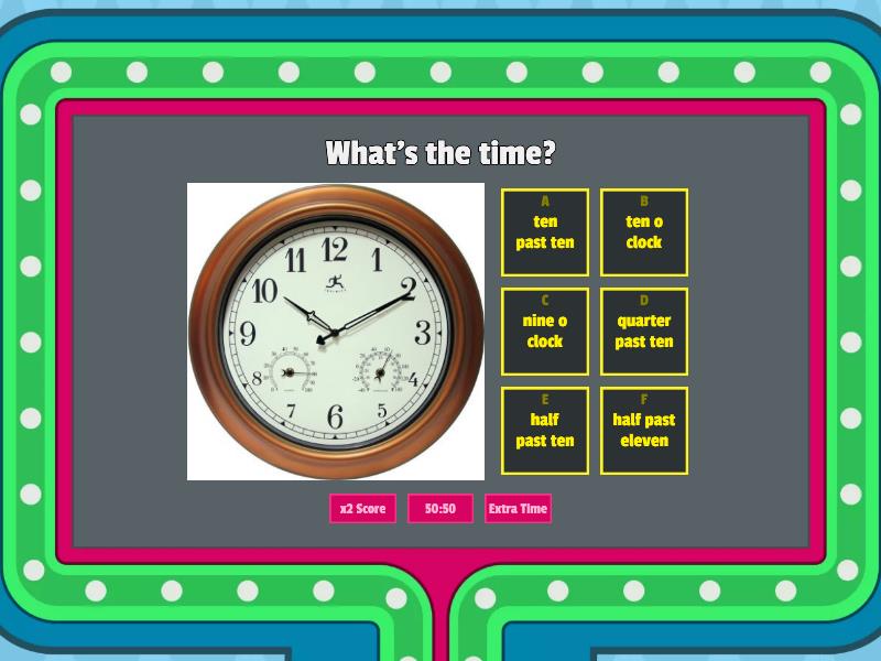 Telling time Part 1 - Gameshow quiz