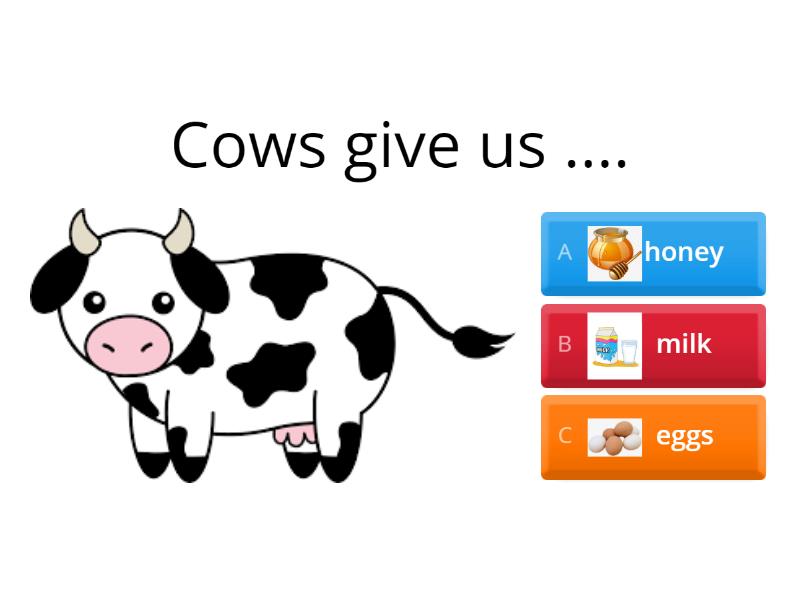What do farm animals give us? - Quiz