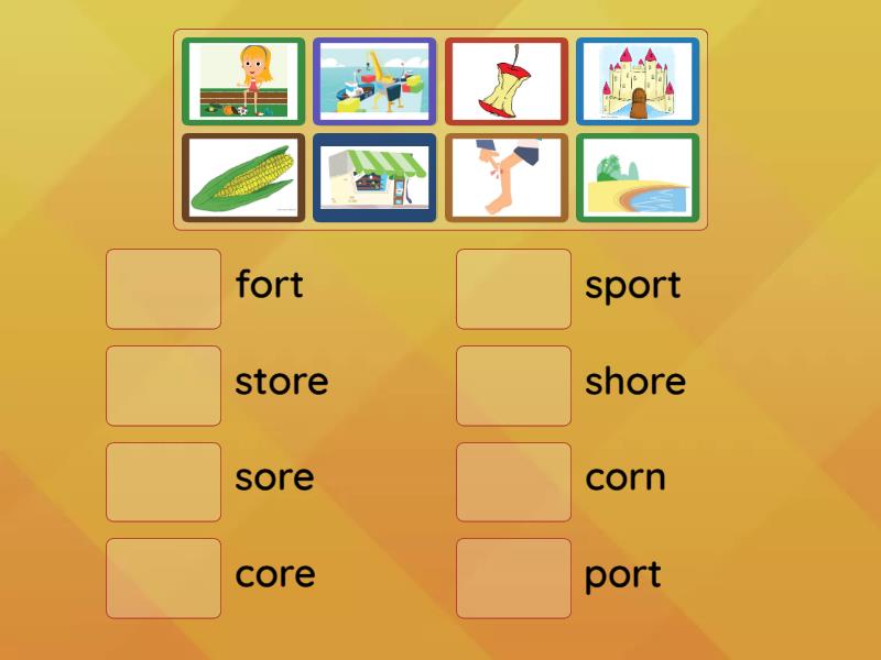 Alphaboat ep 6 l 4 phonics OR ORE - Match up