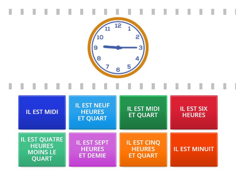 Quelle heure est-il? - Cada oveja con su pareja