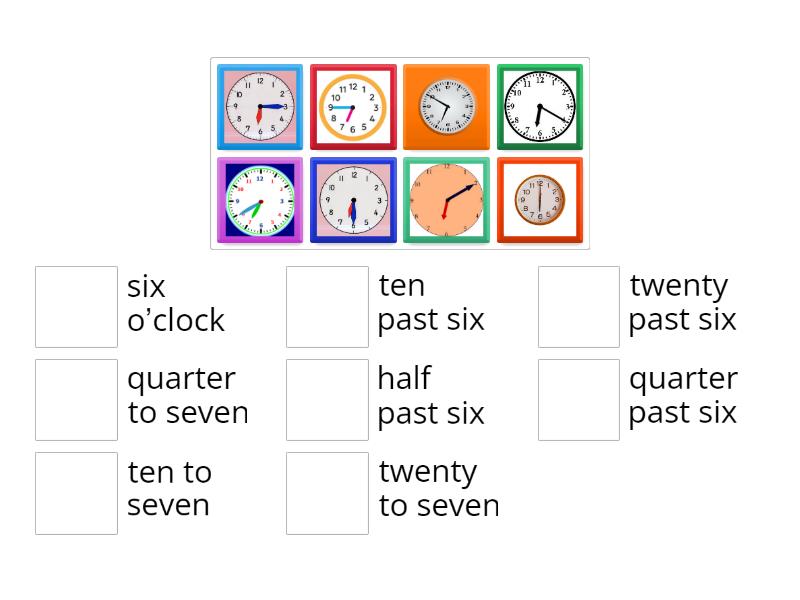 Tell the time - Match up