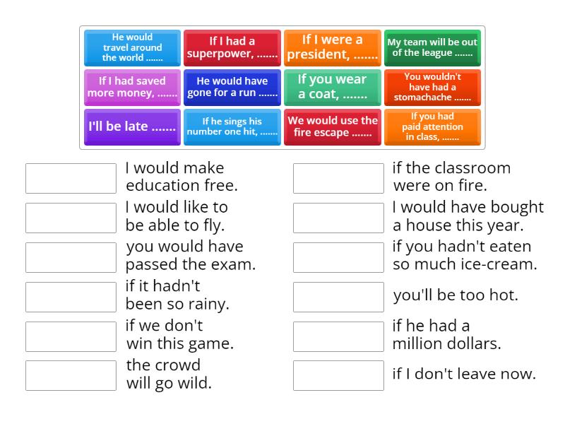 Conditionals - Match up