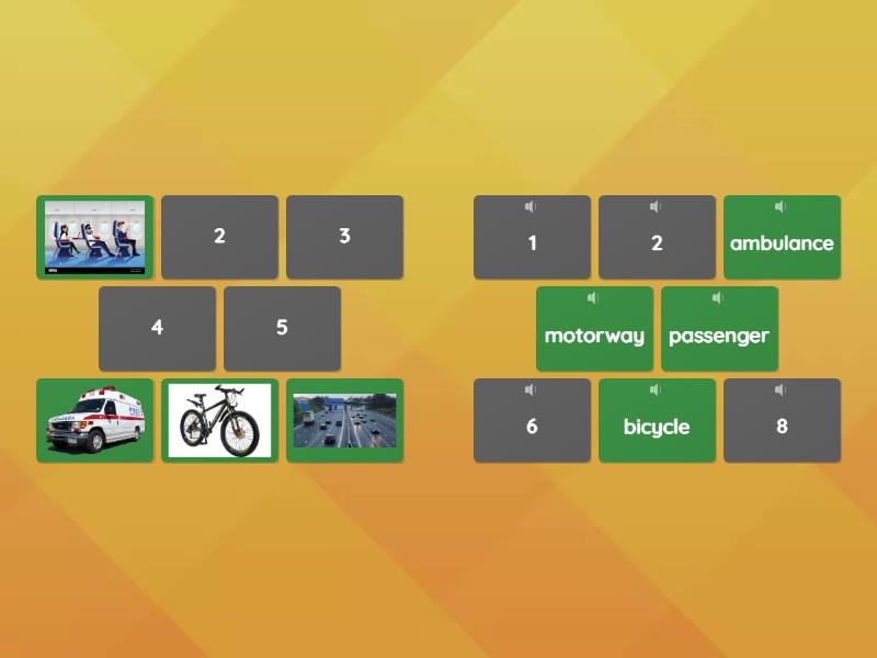 Journeys words (match) - Matching pairs