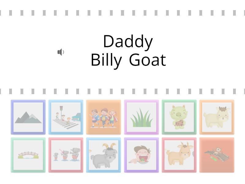 The Three Billy Goat's Gruff matching - Troba la parella