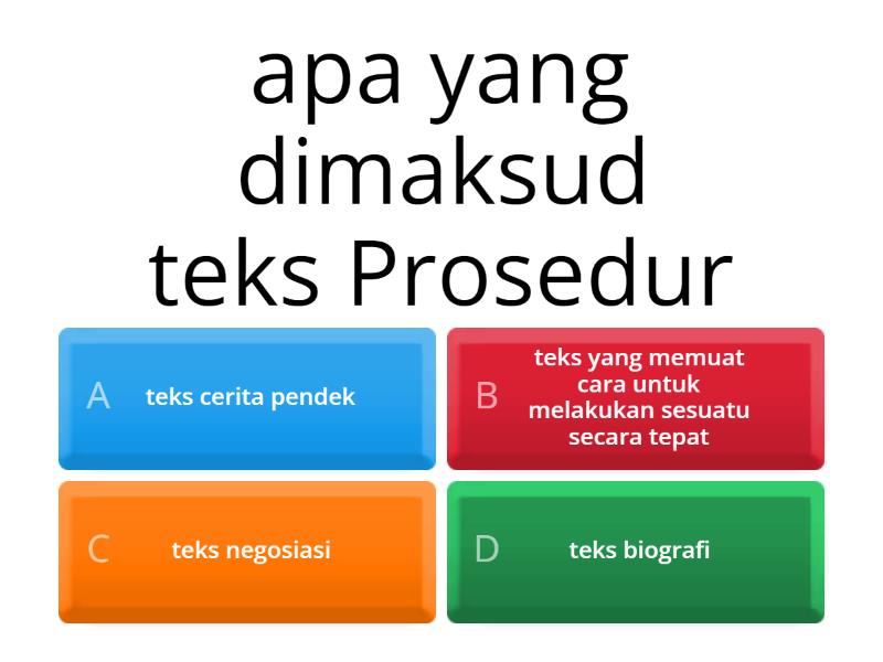 kuis Teks Prosedur - Quiz
