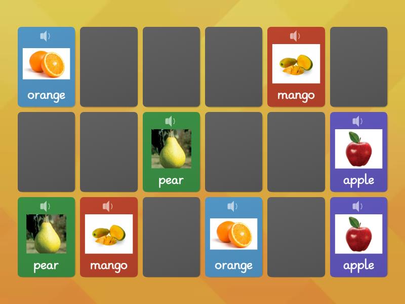 fruit - Matching pairs