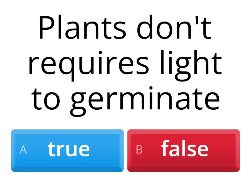 Seed structure and germination - Quiz