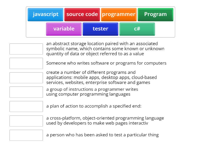 programming - Match up