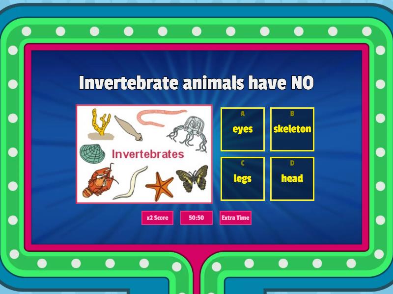 Invertebrate animals - Gameshow quiz