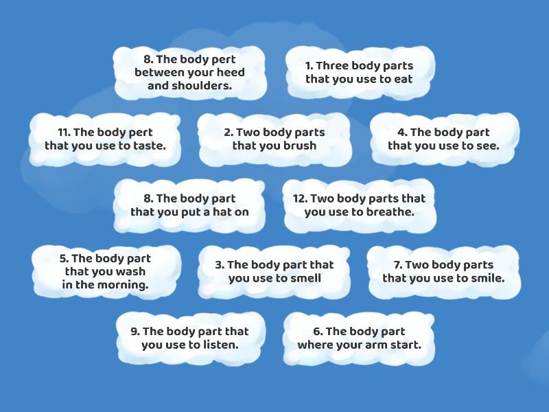 Body parts and functions - Flip tiles