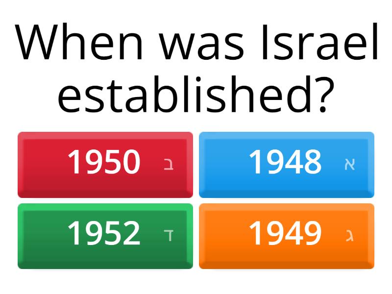 israel history By Ilay mandler - Quiz