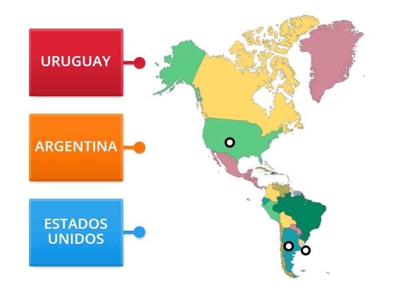 MAPA COPA AMÉRICA - Labelled diagram