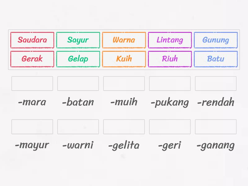 Kata Ganda Berentak - Match up
