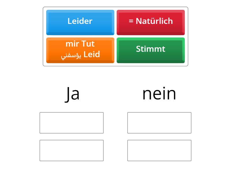 Ja x nein - Group sort