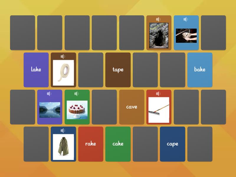 phonics long vowels - Matching pairs