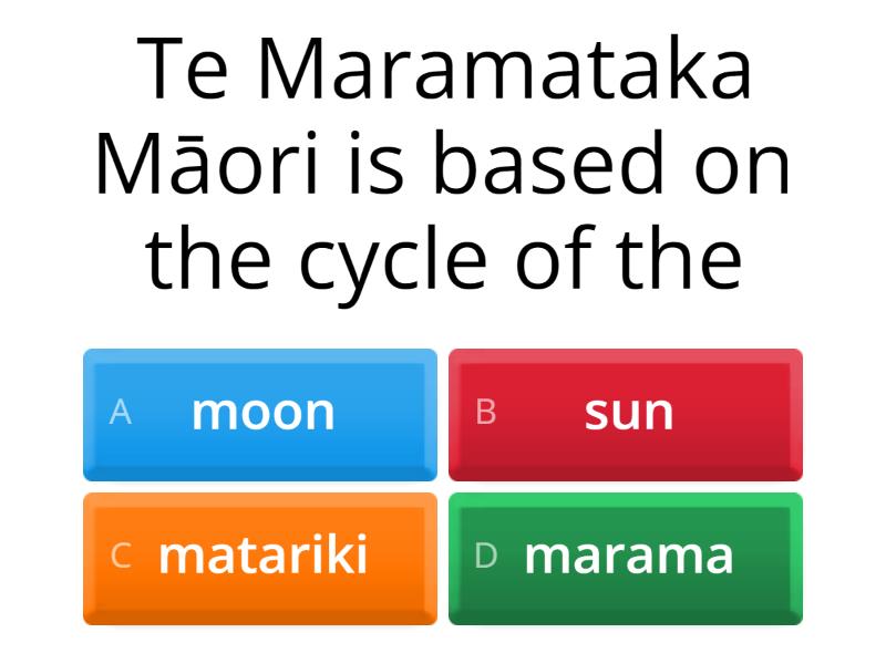 Te Maramataka Māori - Cuestionario
