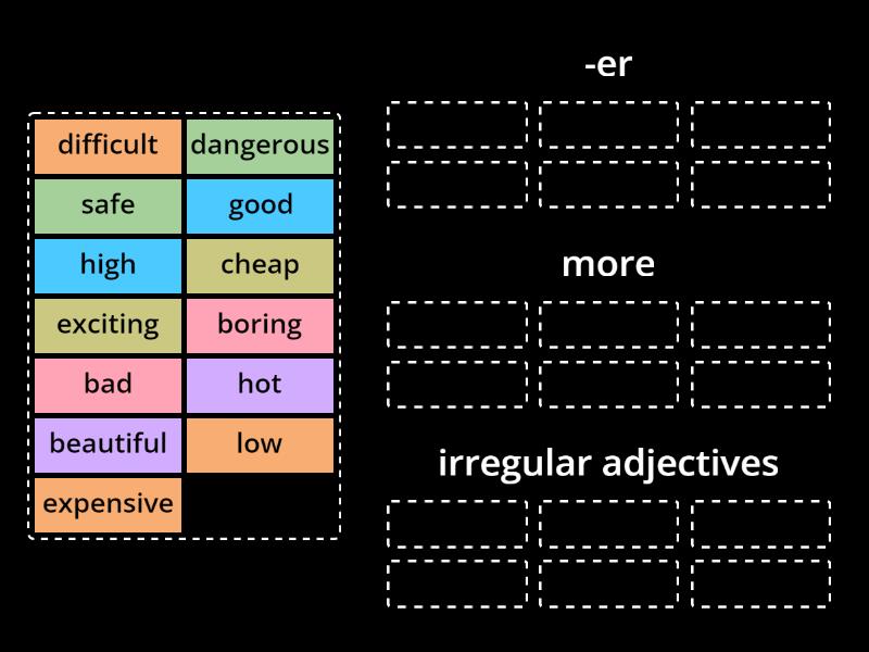 4.2 Comparative adjectives - Group sort