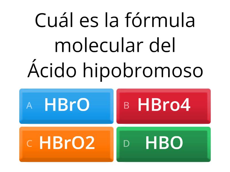 Funcion Acidos Oxacidos - Cuestionario
