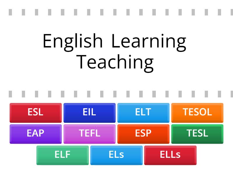 ESL Abbreviation Memory Game - Find the match