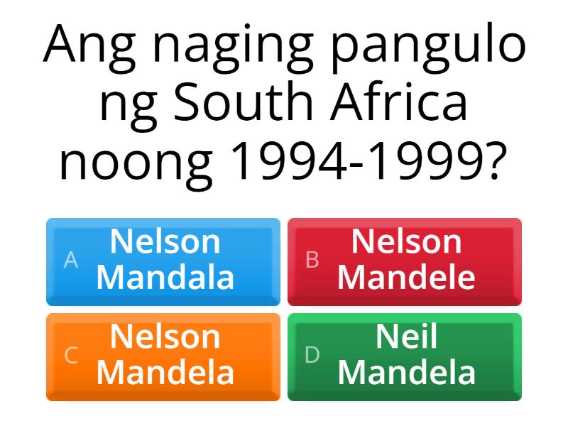 Nelson Mandela - Quiz
