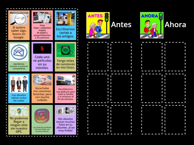 Antes y Ahora - Group sort