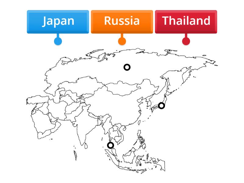 Drag the countries up to their corresponding spots in the map ...