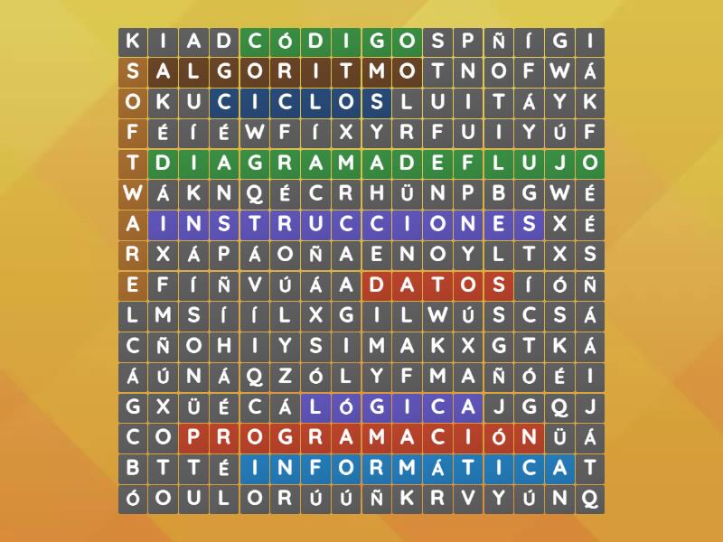 LÓGICA DE PROGRAMACIÓN BLOQUE_I - Wordsearch