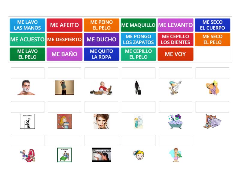 VERBO REFLEXIVOS _MI RUTINA DIARIA YO... - Match up
