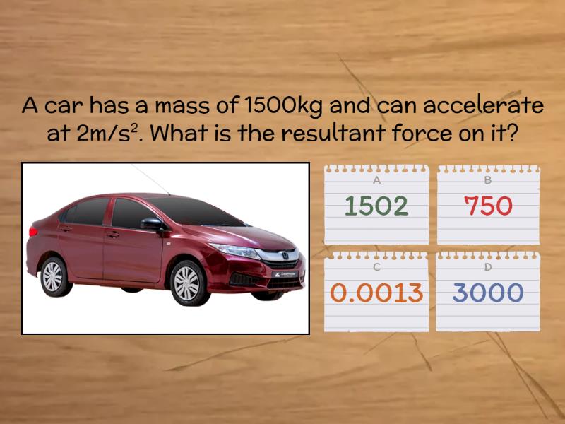 Newton's Second Law - Quiz