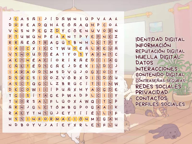 IDENTIDAD DIGITAL - Sopa de letras