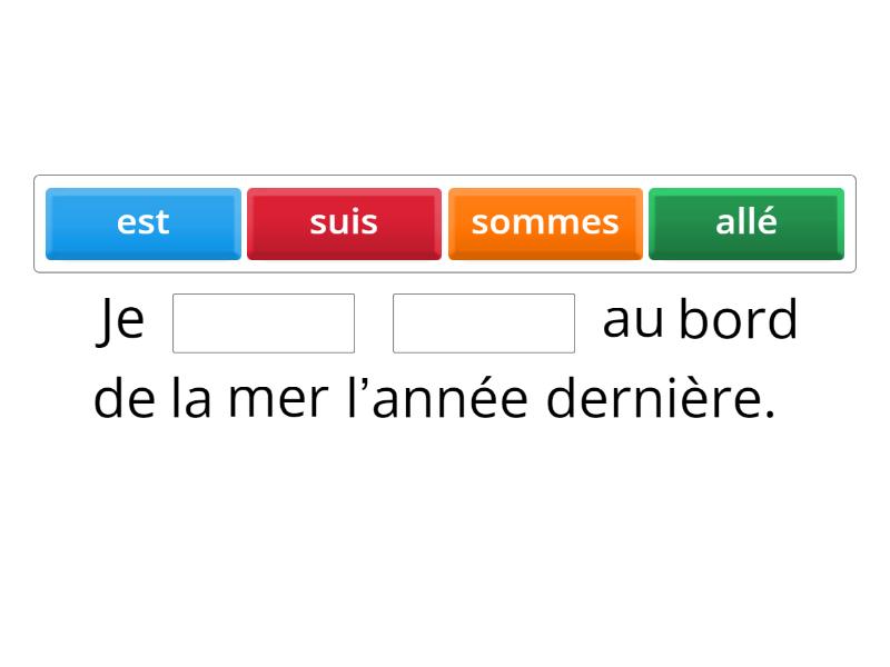 Passé Composé avec ÊTRE- aller - Complete the sentence