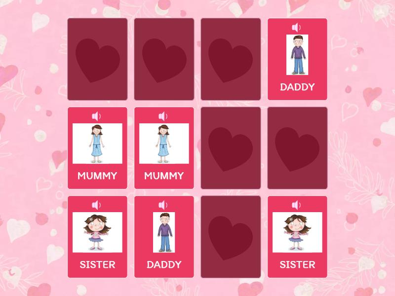 MEMORY GAME - FAMILY - Matching pairs