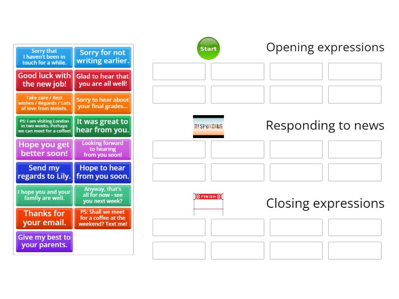 Useful language for an informal email B1/B2 PET/FCE/IGCSE ESL (best in Hangman mode) - Group sort