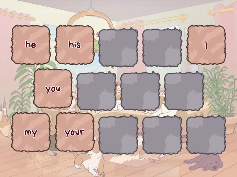 Personal pronous - possessive adjectives (memory game) - Matching pairs