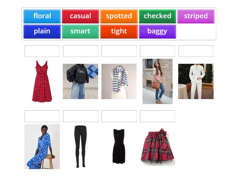 describing clothes go getter 4 - Match up