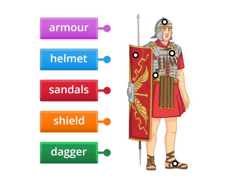 Label the Roman Soldier. - Labelled diagram