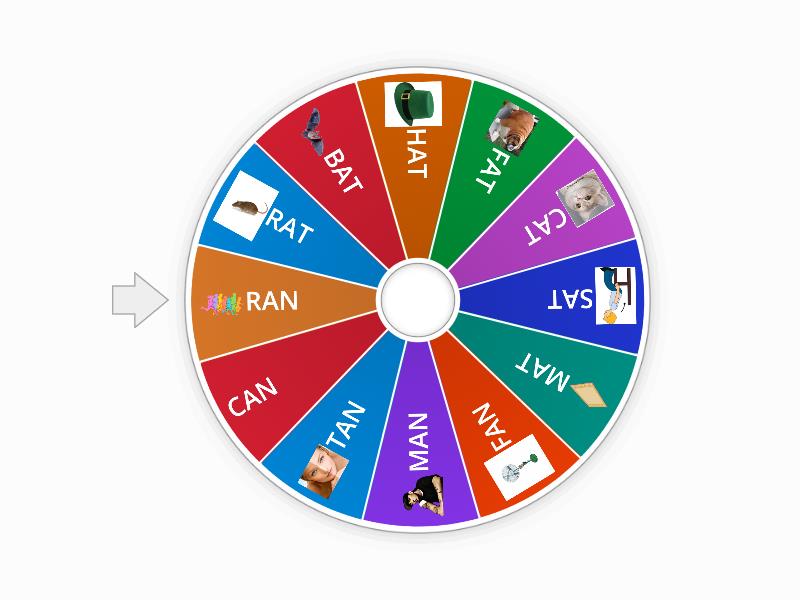 CVC Words Reading - at, - an - Spin the wheel