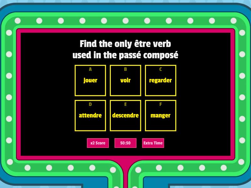 Stepping up - passé composé (quiz) - Gameshow quiz