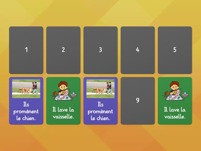 Activités quotidiennes - Matching pairs