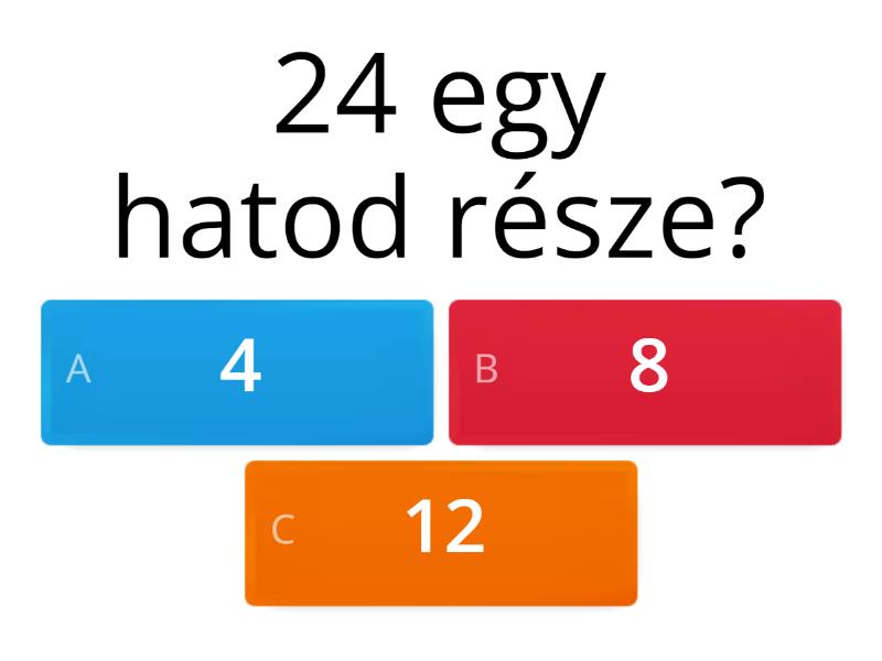 törtrész számítás - Quiz