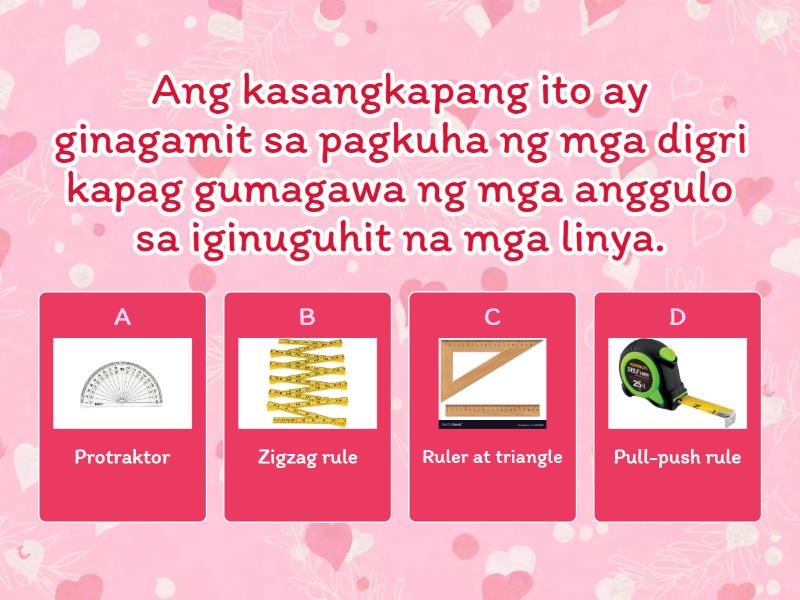 Mga Kagamitan sa Pagsusukat - اختبار تنافسي