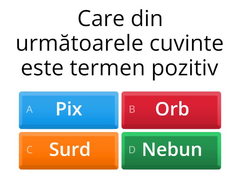 Clasificarea termenilor - Quiz