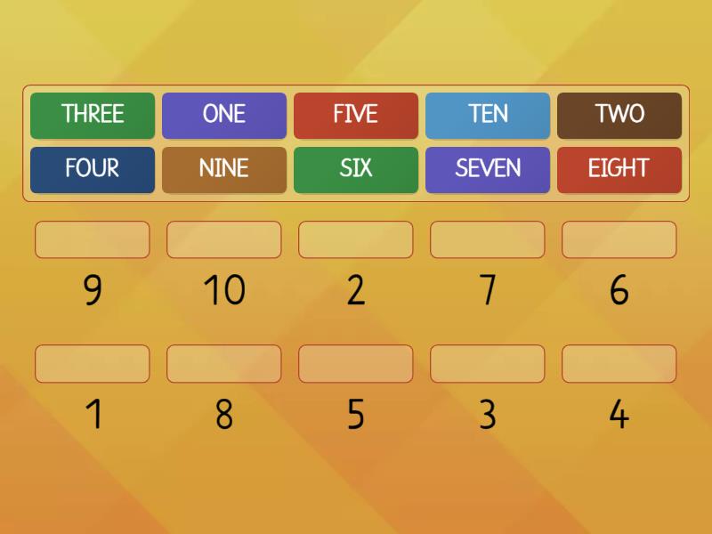 Lesson 1b Numbers 1-10 - Match up