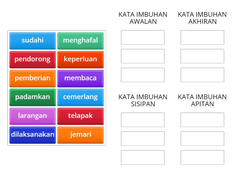 KATA IMBUHAN - Group sort