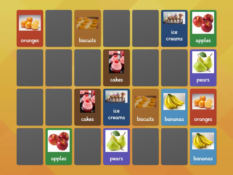 Food - PEXESO - Matching pairs